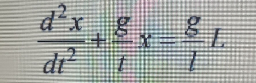 Differential Equation: $\frac{d^2x}{dt^2} + | StudyX