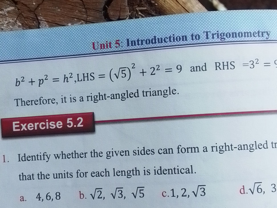 1. Identify whether the given sides can form | StudyX