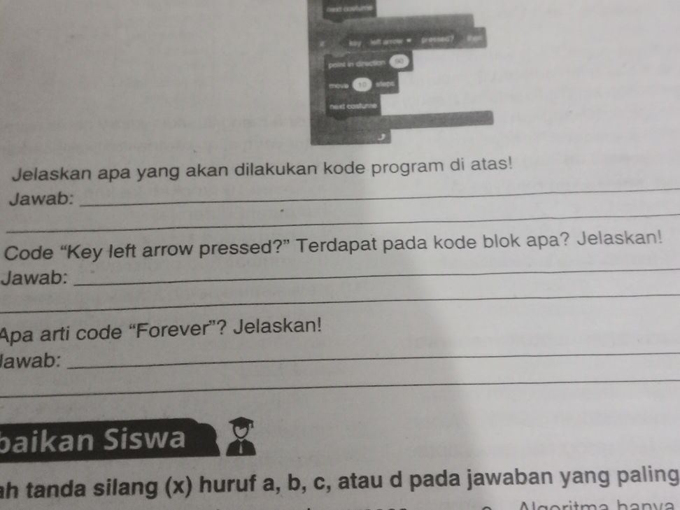 Jelaskan apa yang akan dilakukan kode | StudyX