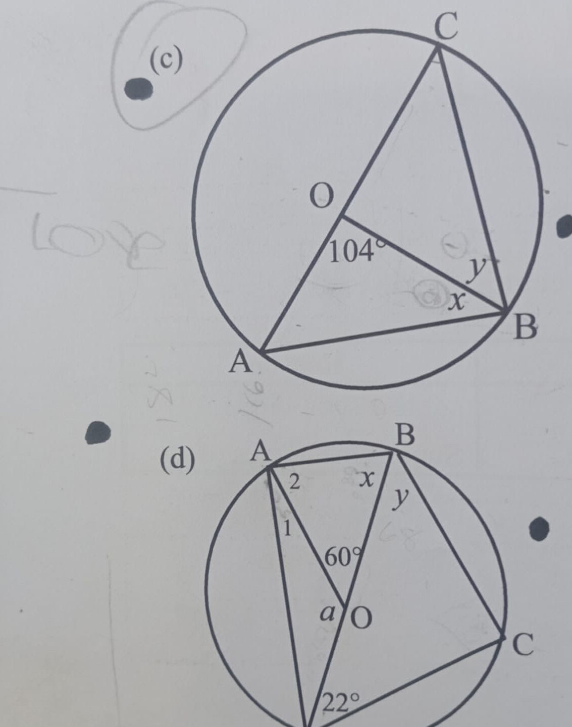 The image contains two circle geometry | StudyX