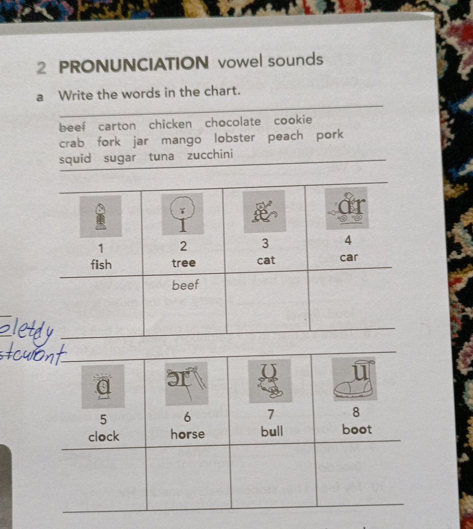 2 PRONUNCIATION vowel sounds a Write the | StudyX