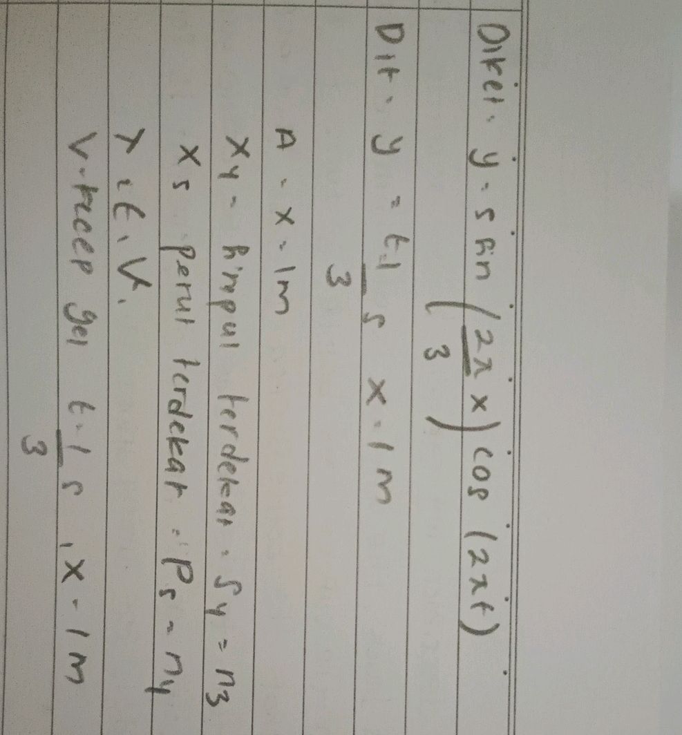 Diket. $y = ext{sin} ( {2x}{3} ) | StudyX