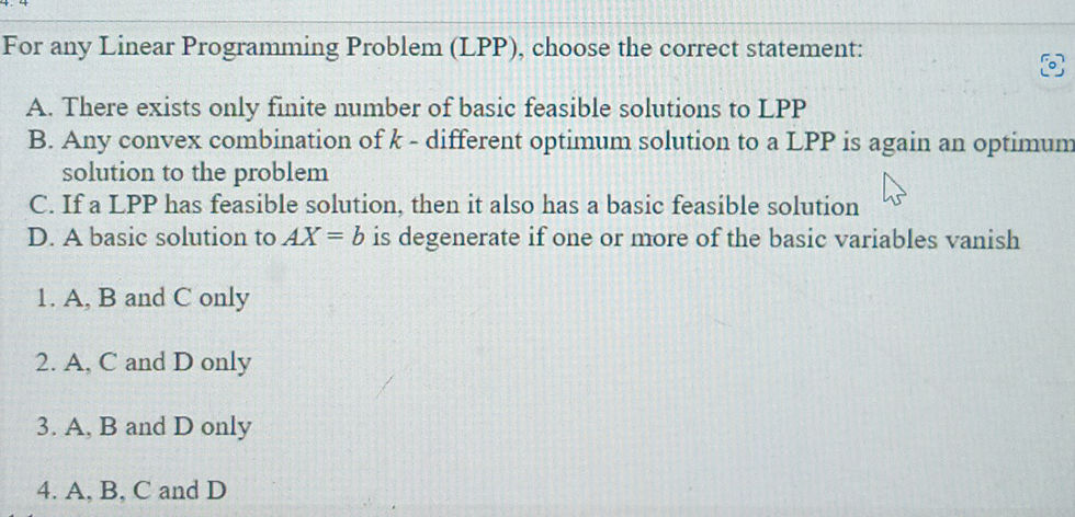 For any Linear Programming Problem (LPP), | StudyX