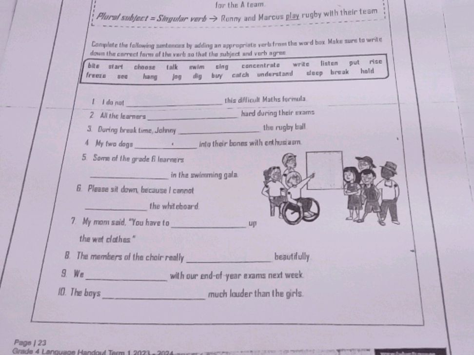 Complete the following sentences by adding | StudyX