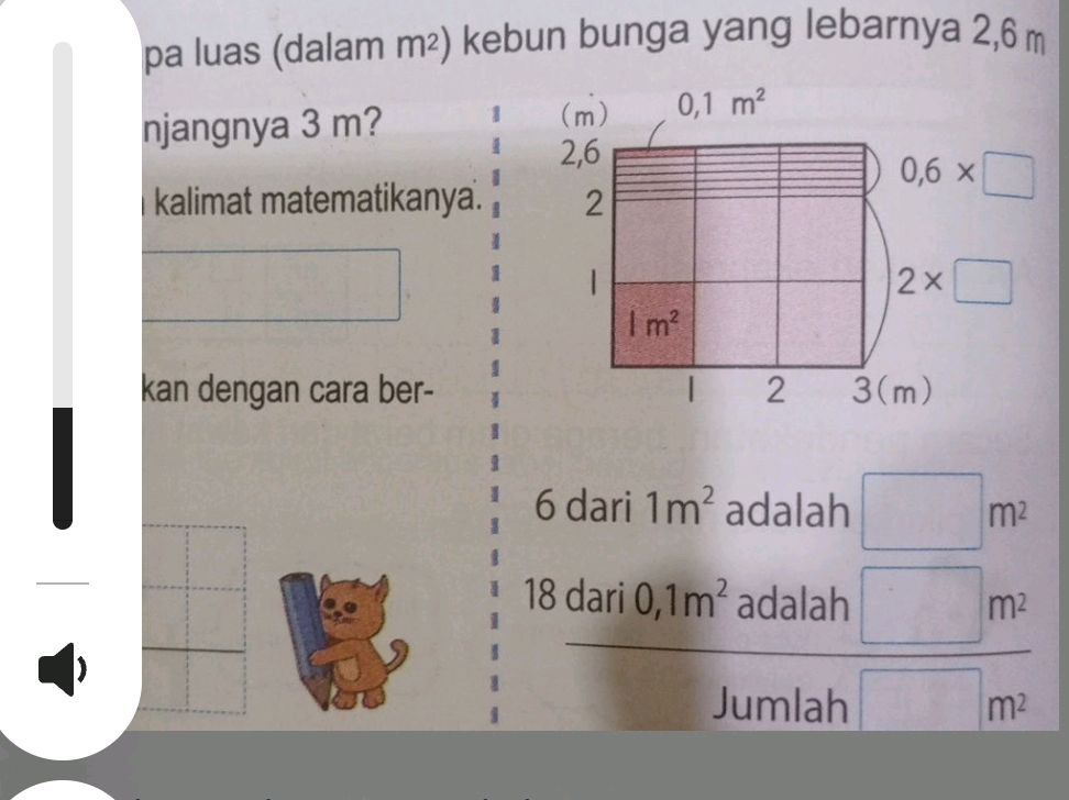 pa luas (dalam m²) kebun bunga yang lebarnya | StudyX