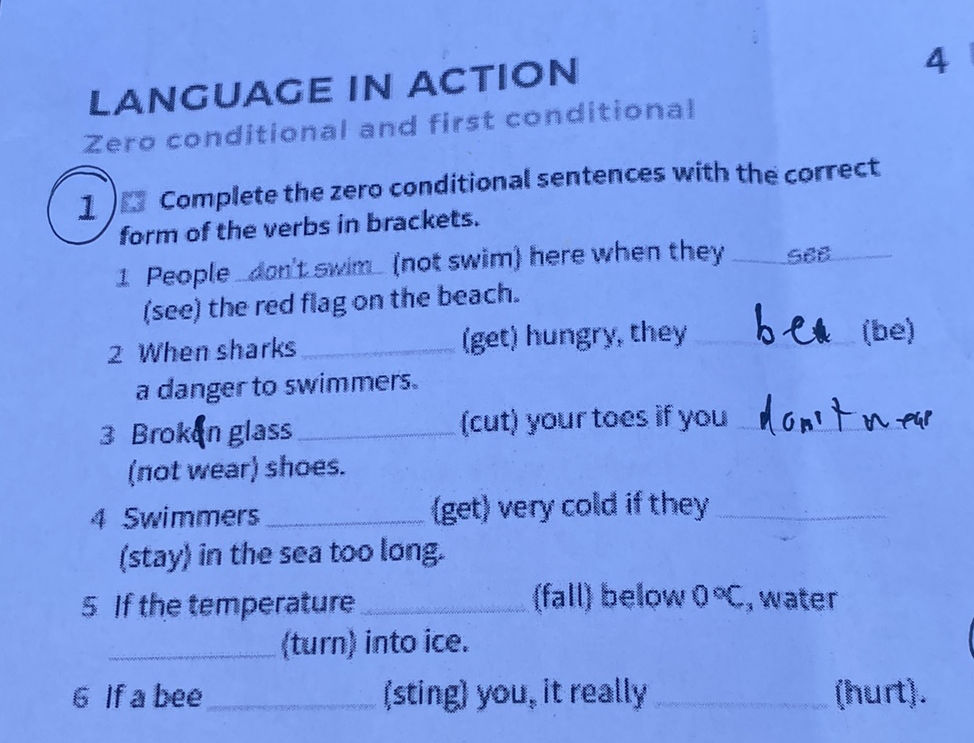 Complete the zero conditional sentences with | StudyX