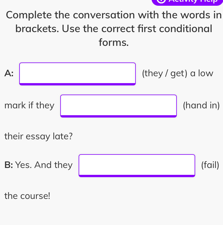 Complete the conversation with the words in | StudyX
