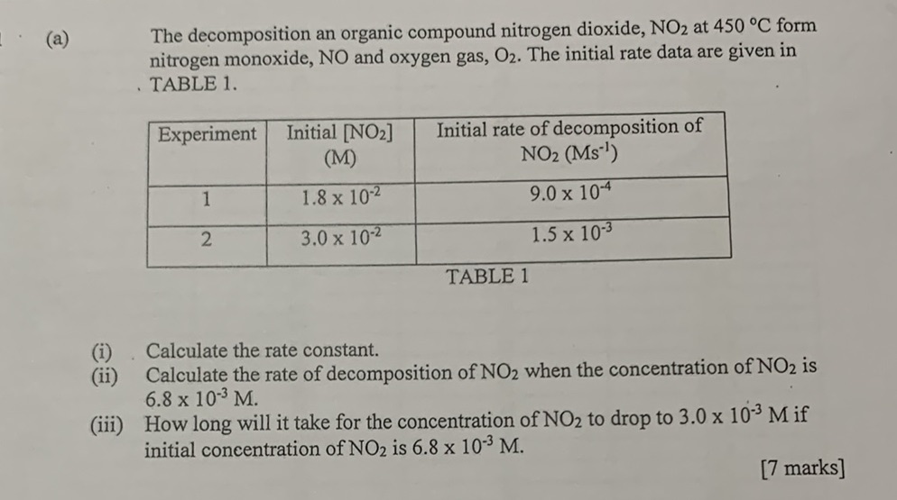 The decomposition an organic compound | StudyX