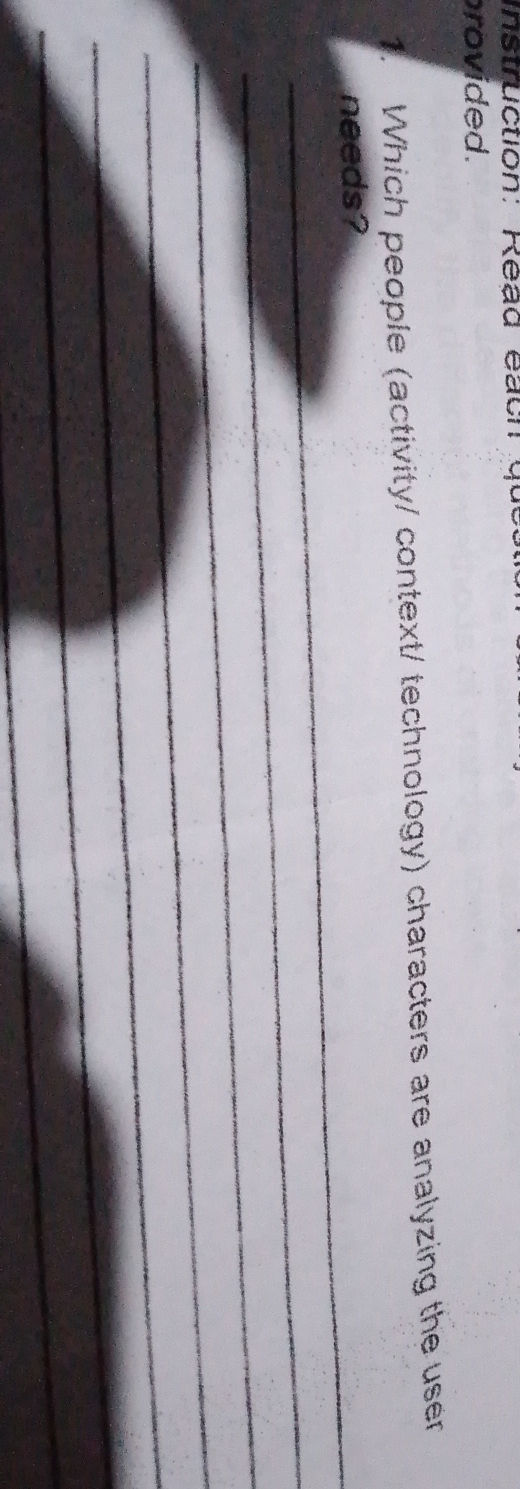 1. Which people (activity/ context/ | StudyX