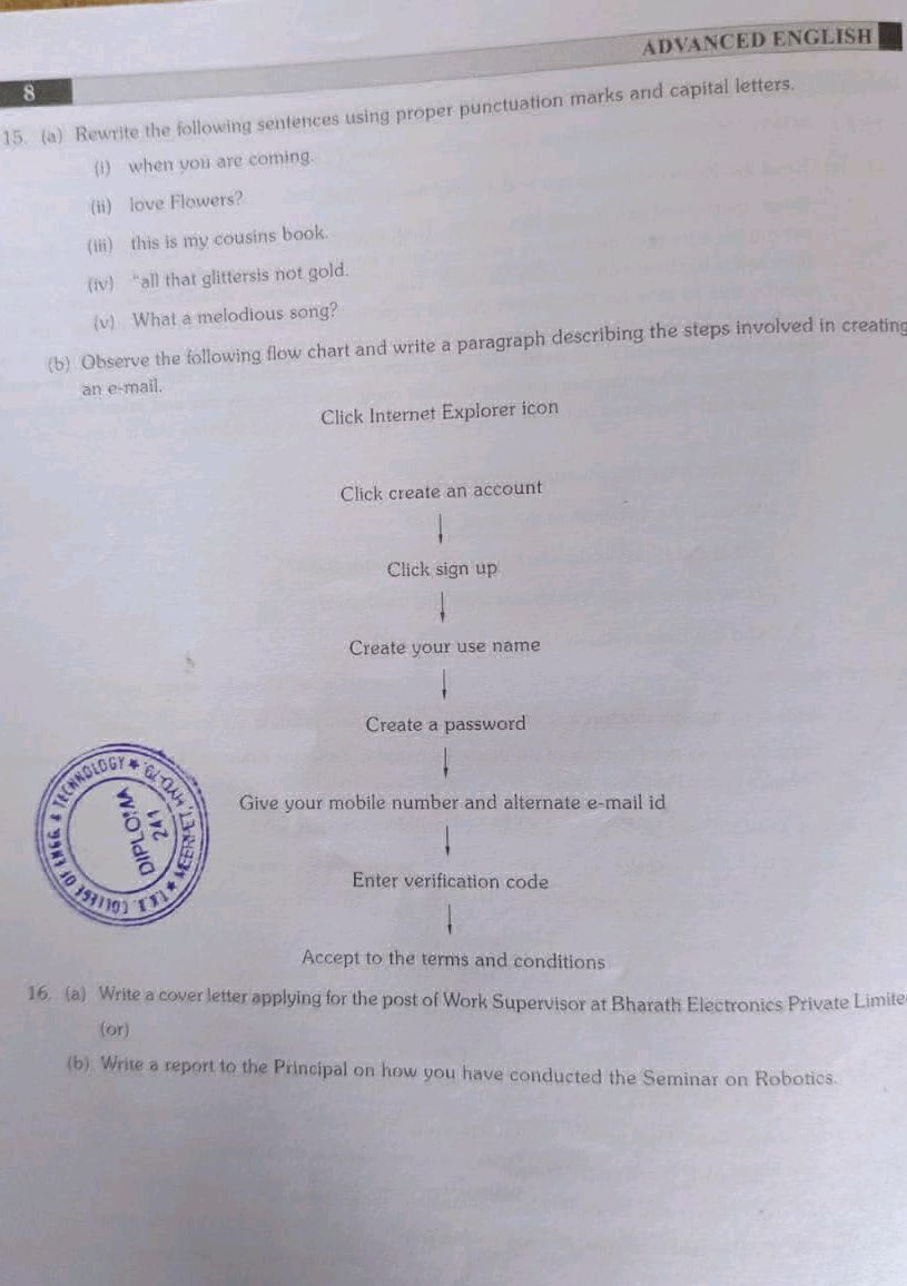 15. (a) Rewrite the following sentences | StudyX