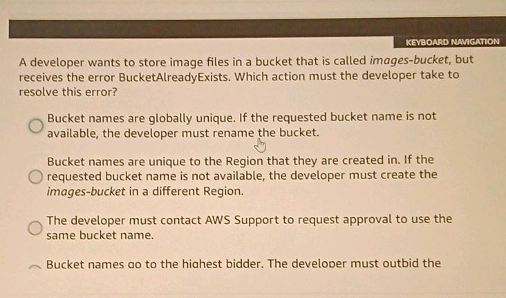 A developer wants to store image files in a | StudyX