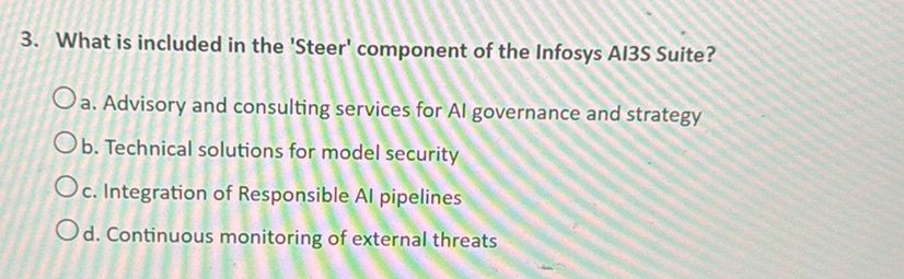 3. What is included in the 'Steer' component | StudyX