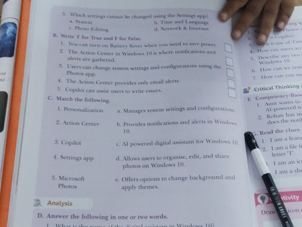 5. Which settings cannot be changed using | StudyX