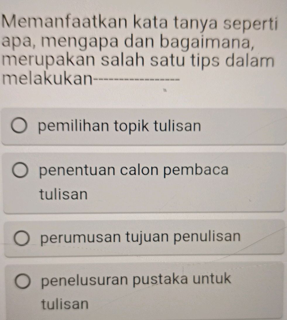 Memanfaatkan kata tanya seperti apa, mengapa | StudyX