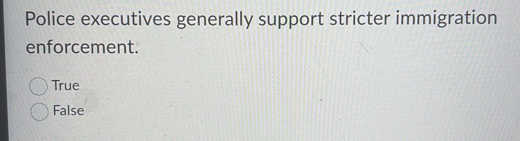 Police executives generally support stricter | StudyX