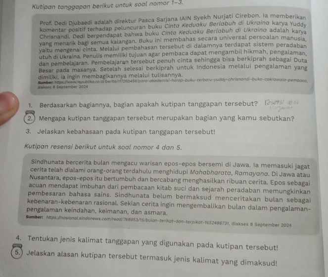 1. Berdasarkan bagiannya, bagian apakah | StudyX