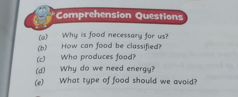 (a) Why is food necessary for us? (b) How | StudyX