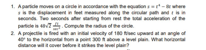 1. A particle moves on a circle in | StudyX