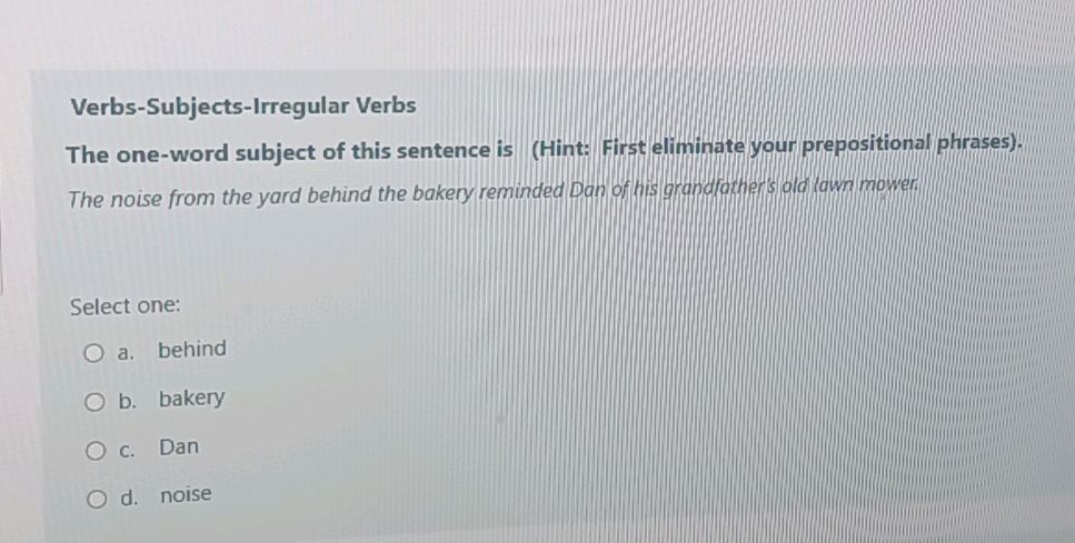 The one-word subject of this sentence is