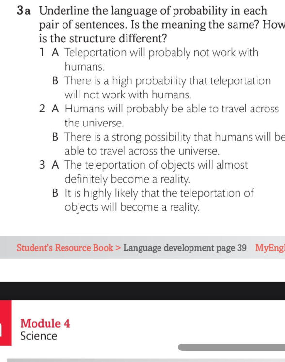 3a Underline the language of probability in | StudyX