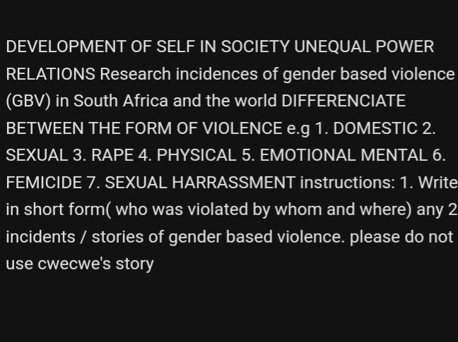 DEVELOPMENT OF SELF IN SOCIETY UNEQUAL POWER | StudyX