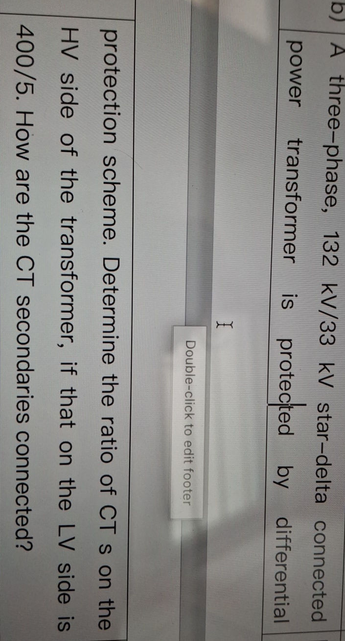 b) A three-phase, 132 kV/33 kV star-delta | StudyX
