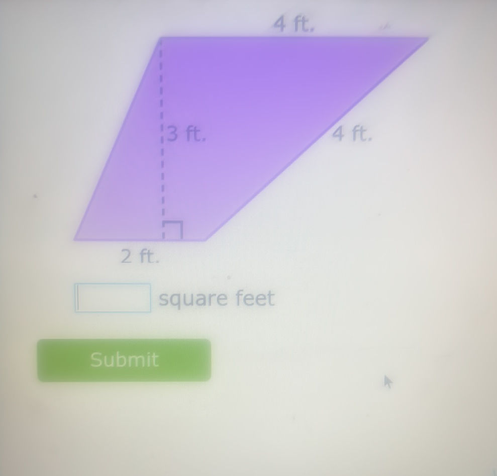 Calculate the area of the shape. 2 ft. 3 | StudyX