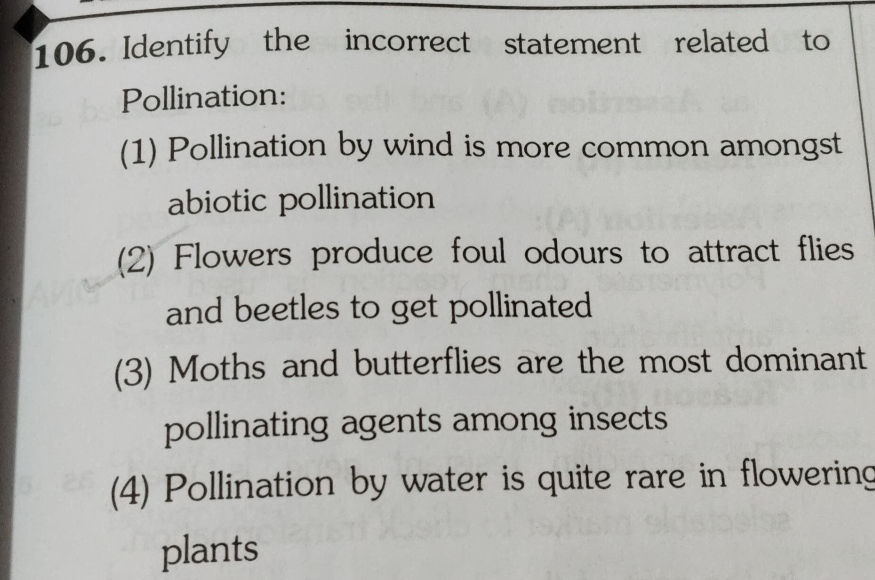 106. Identify the incorrect statement | StudyX