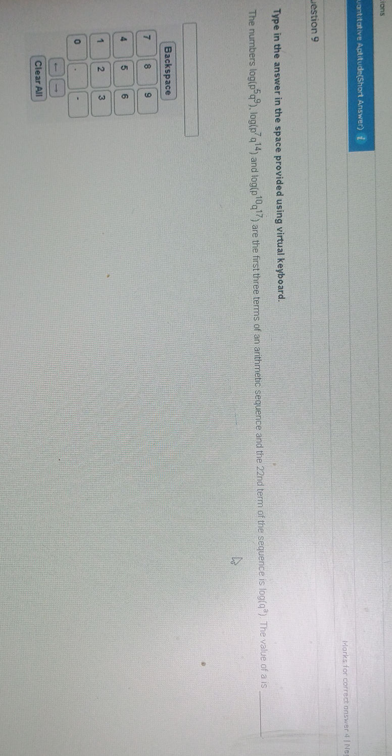 Type in the answer in the space provided | StudyX