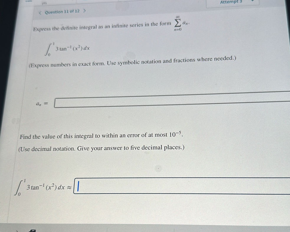 Express the definite integral as an infinite | StudyX