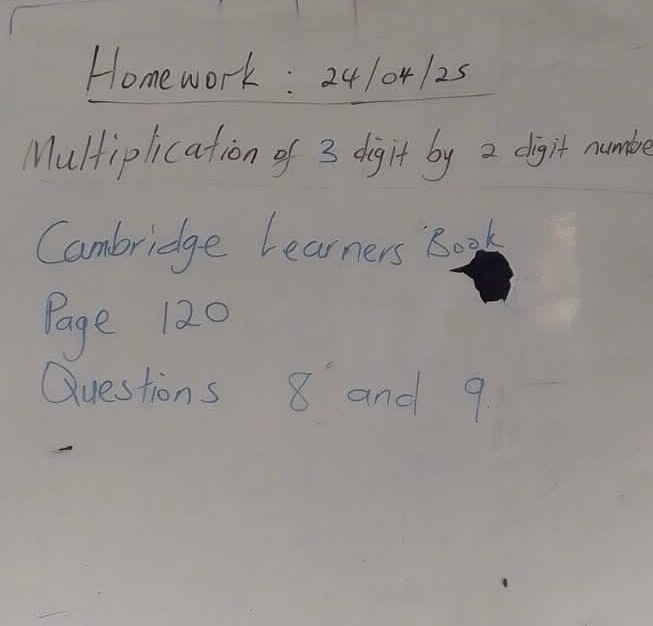 Homework: 24/04/25 Multiplication of 3 digit | StudyX