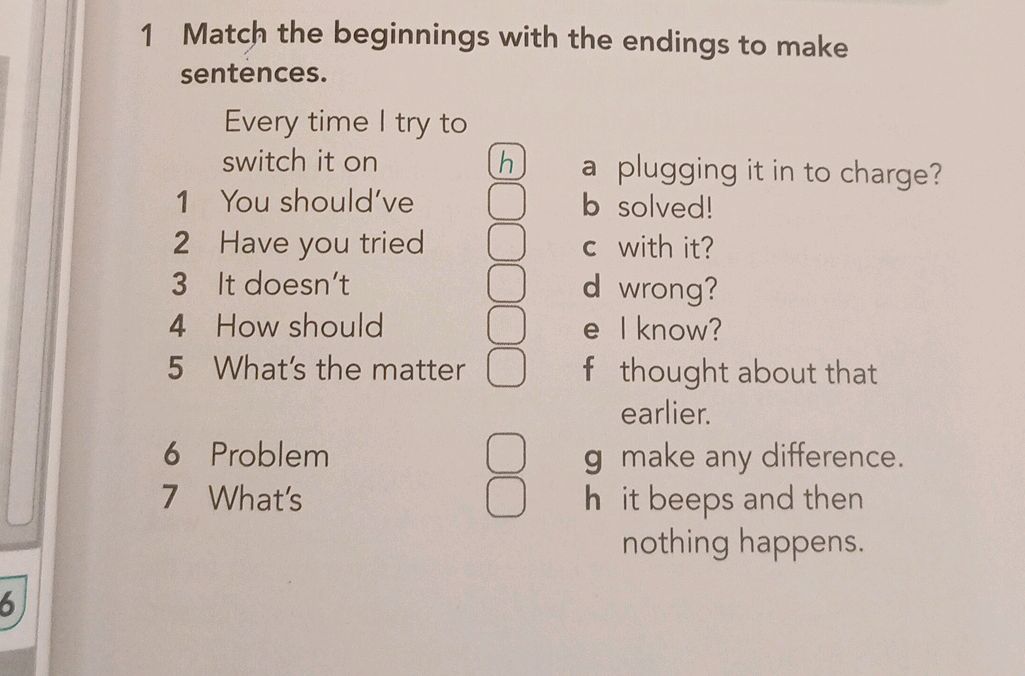 1 Match the beginnings with the endings to | StudyX