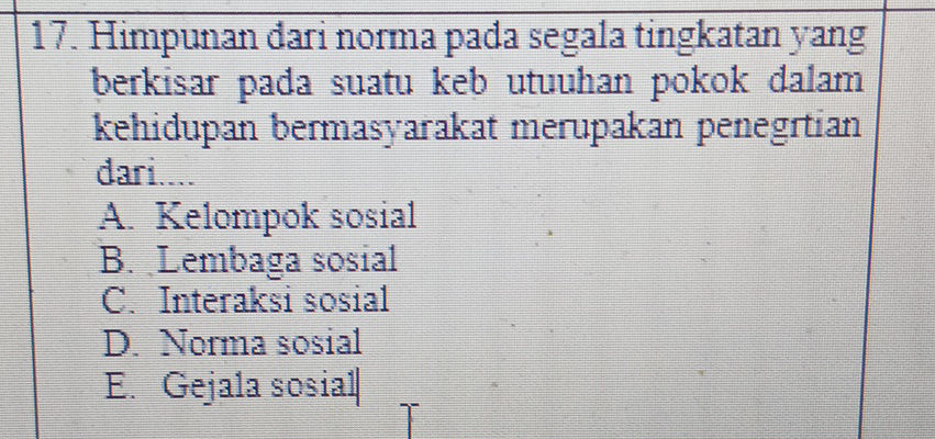 17. Himpunan dari norma pada segala | StudyX