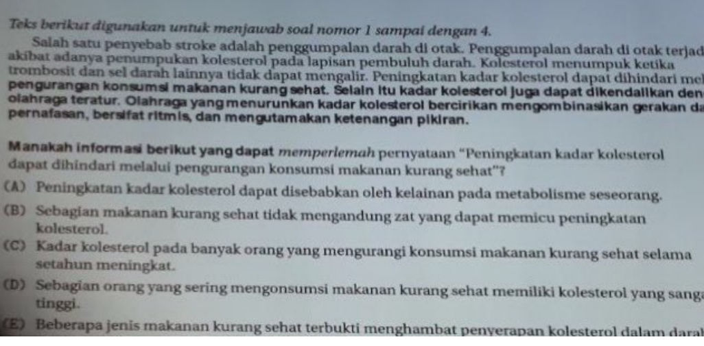 Manakah informasi berikut yang dapat | StudyX