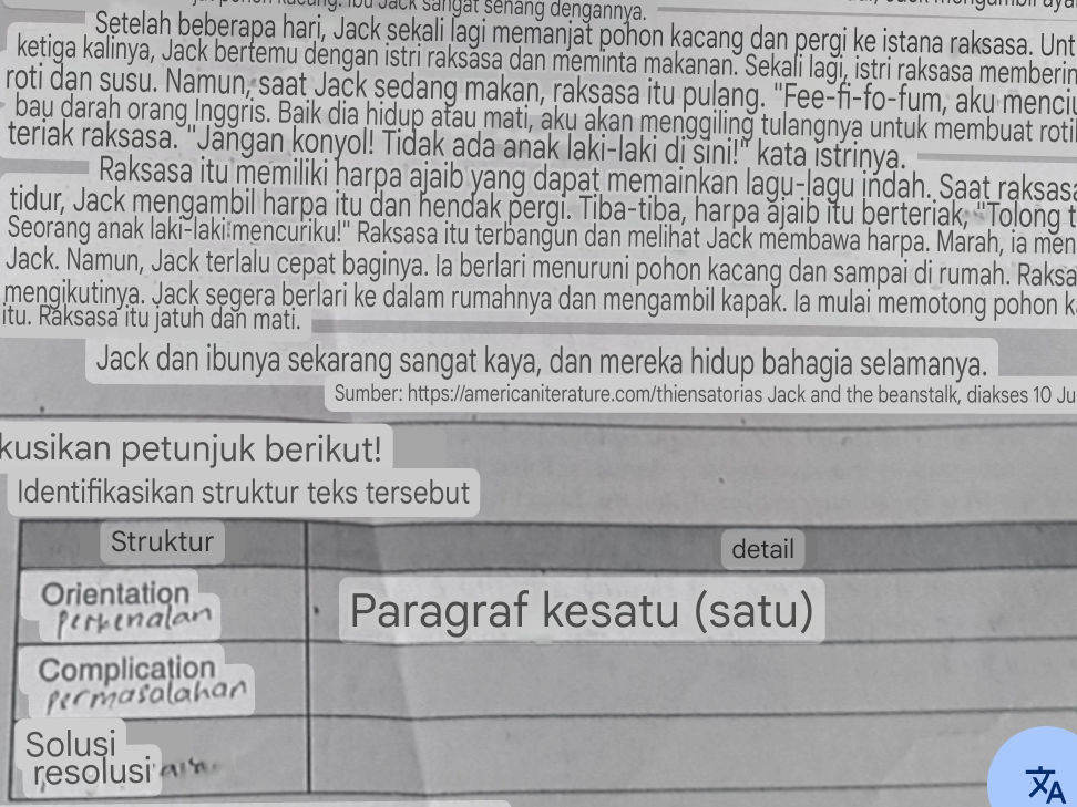 Identifikasikan struktur teks tersebut | | StudyX