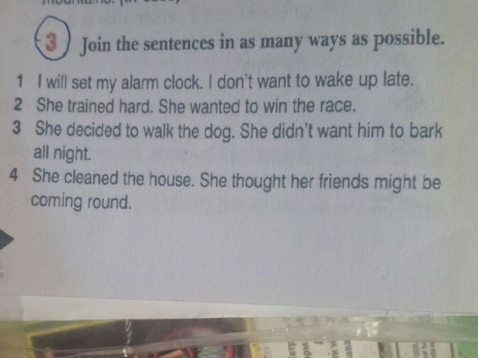 Join the sentences in as many ways as | StudyX