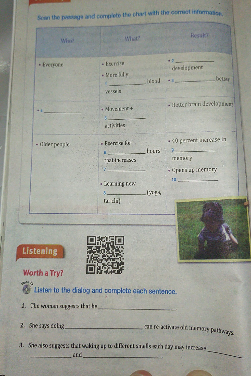 Scan the passage and complete the chart with | StudyX
