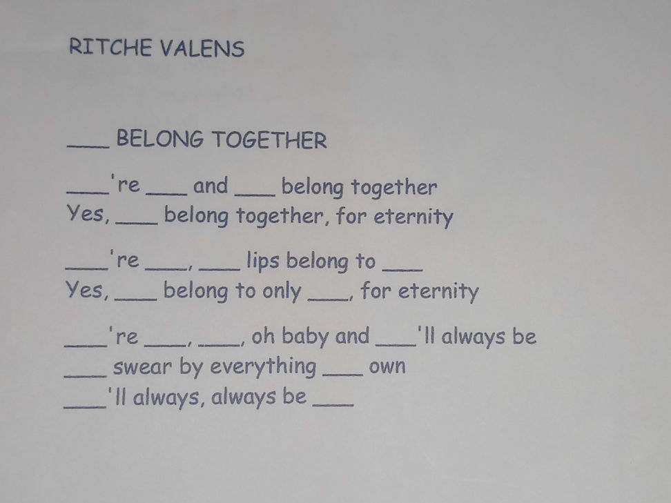 BELONG TOGETHER 're and belong together | StudyX