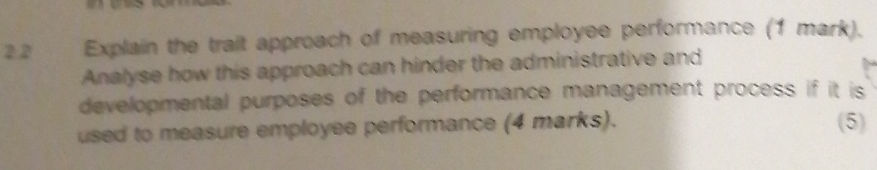 2.2 Explain the trait approach of measuring | StudyX