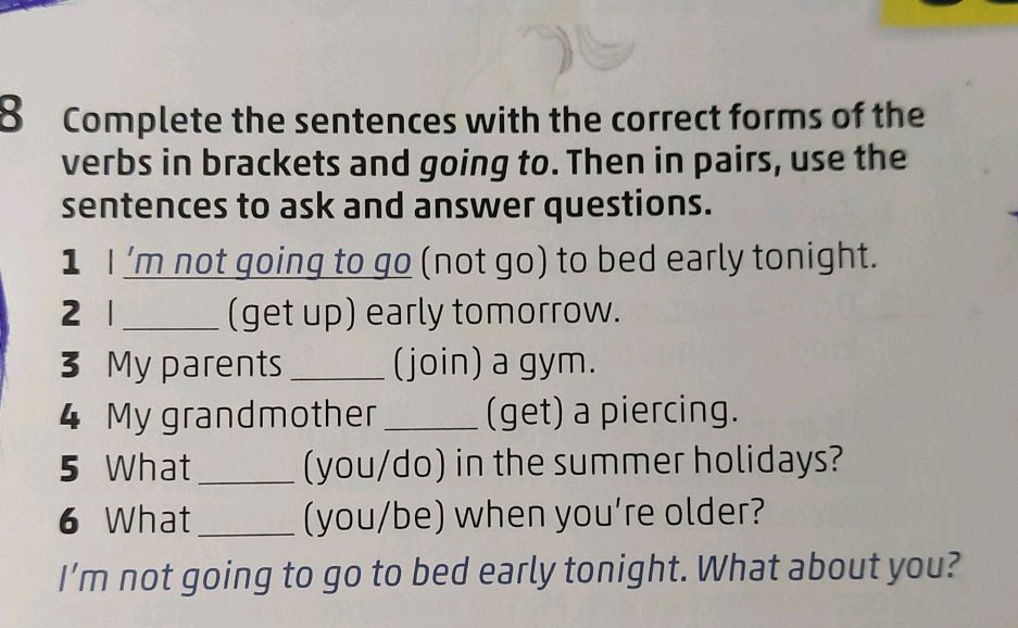 Complete the sentences with the correct | StudyX