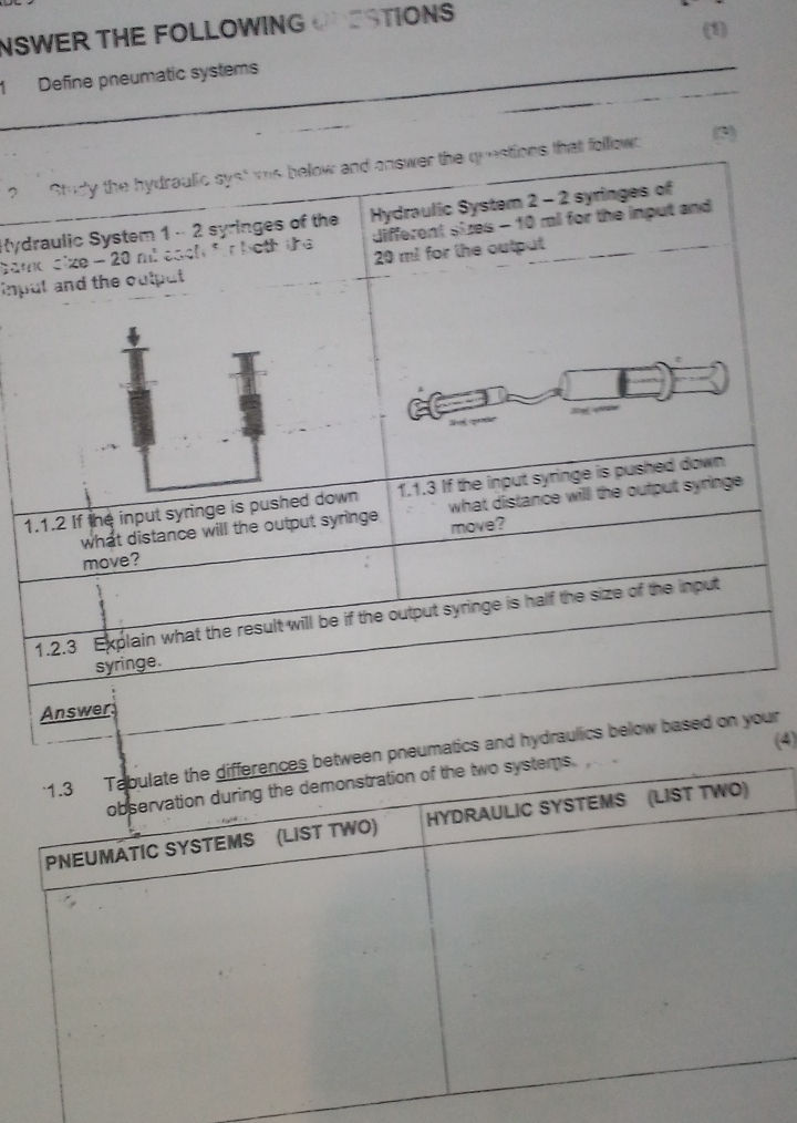 1 Define pneumatic systems 2 Study the | StudyX
