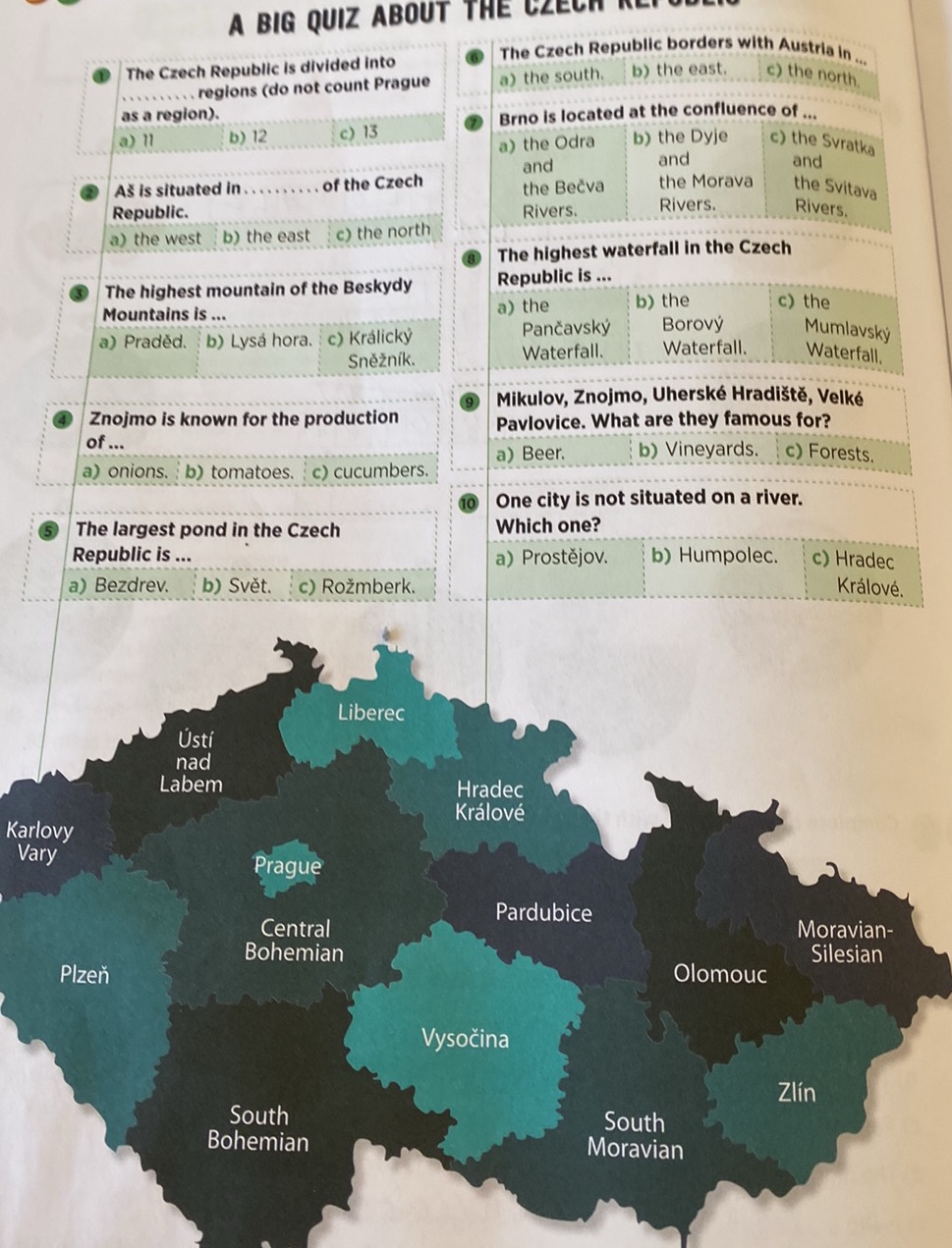 1. The Czech Republic is divided into ______ | StudyX