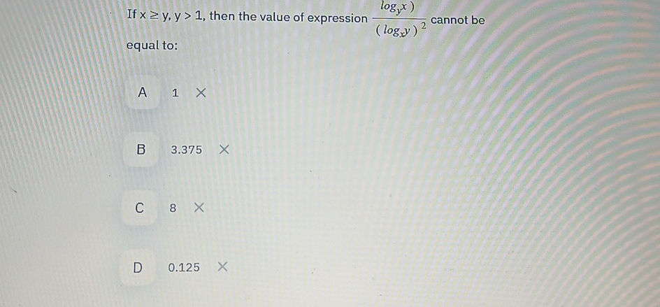 If $x y, y > 1$, then the value of | StudyX