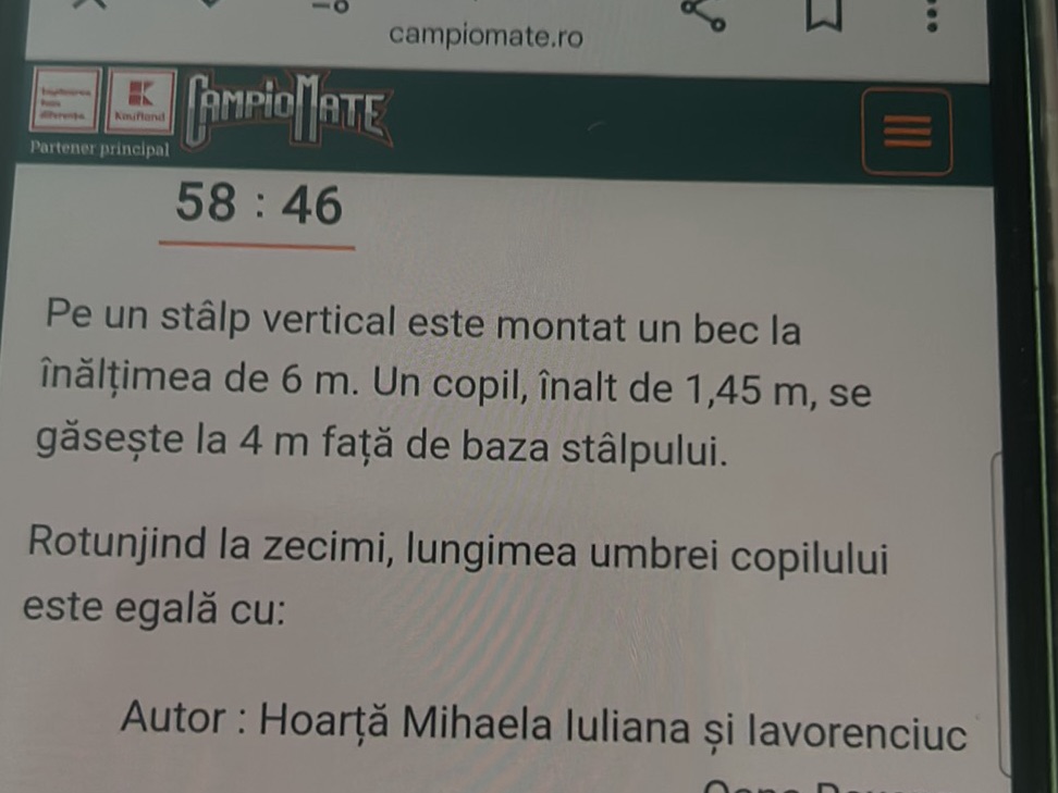 Pe un stâlp vertical este montat un bec la | StudyX