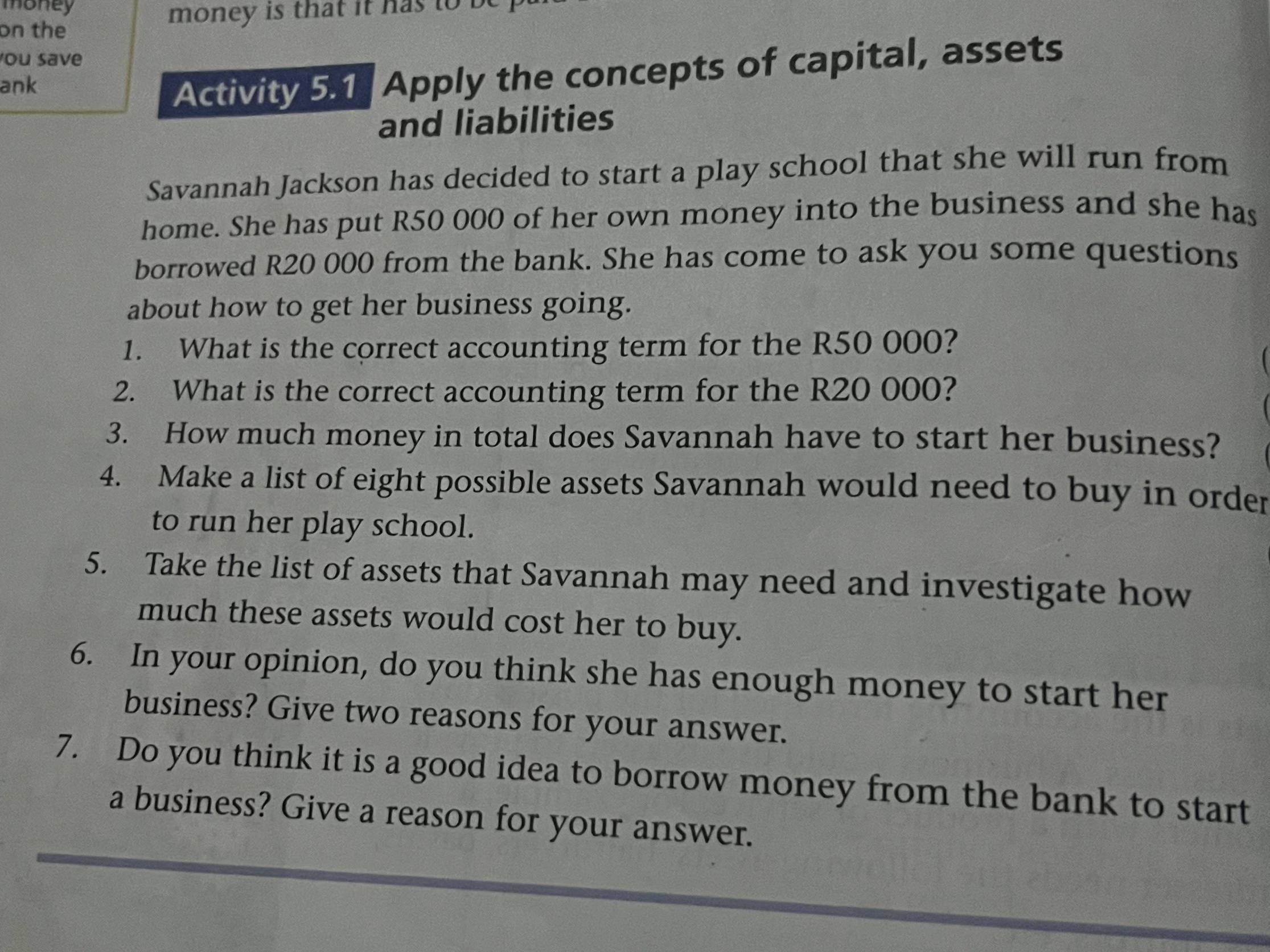 1. What is the correct accounting term for | StudyX