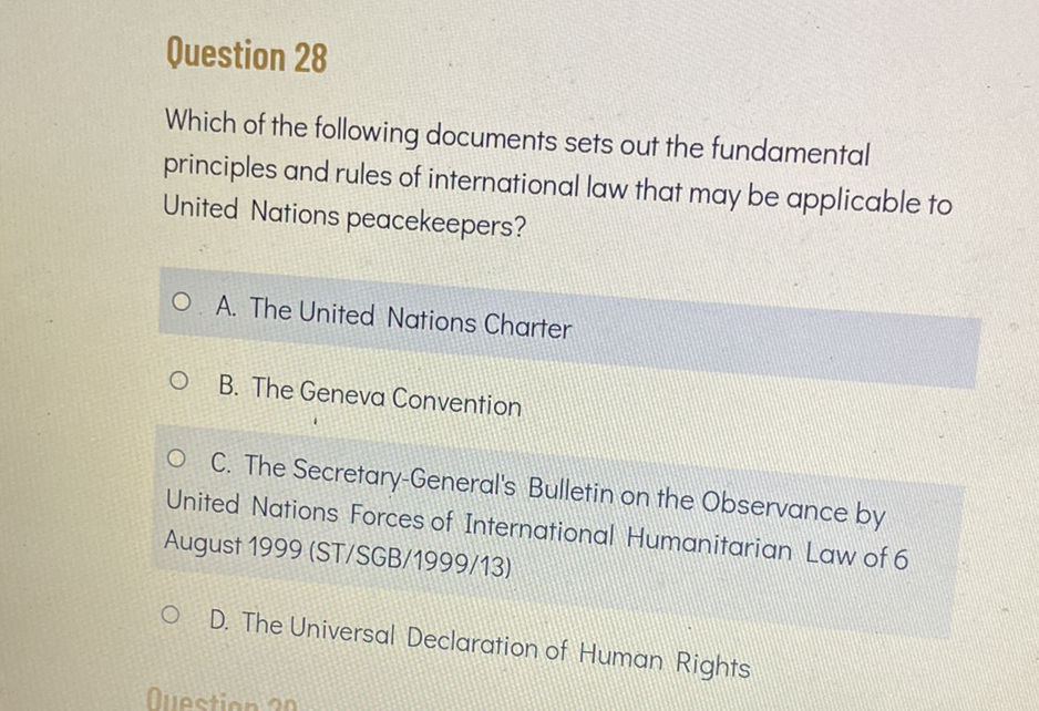 Which of the following documents sets out | StudyX