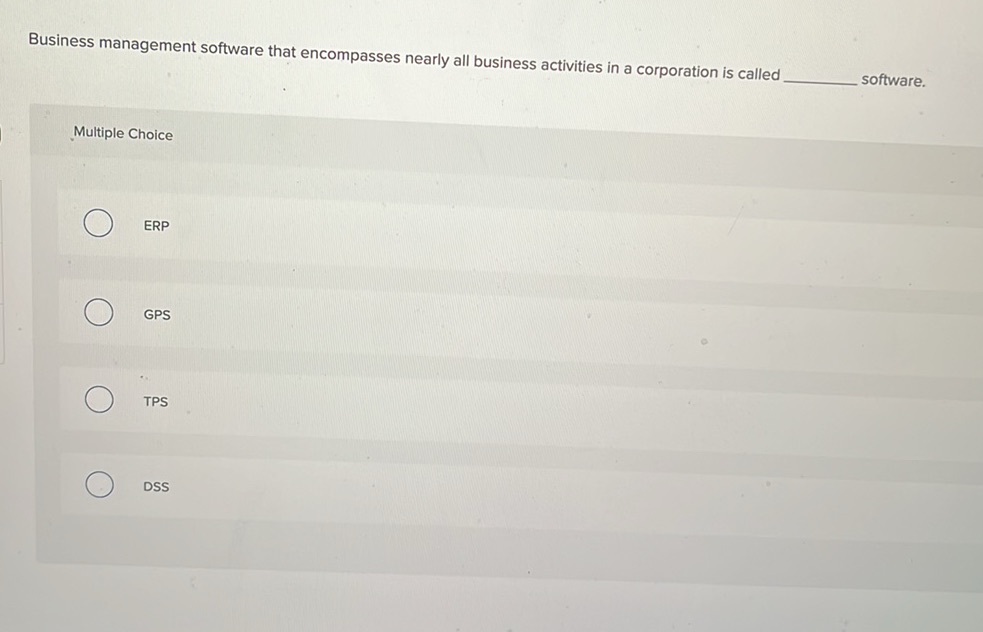 Business management software that | StudyX