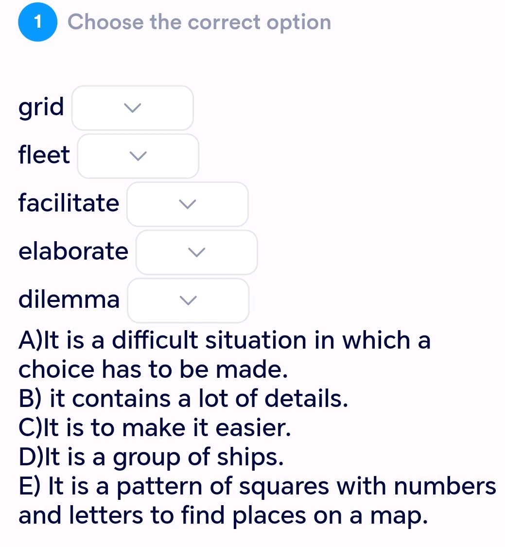 Choose the correct option grid fleet | StudyX