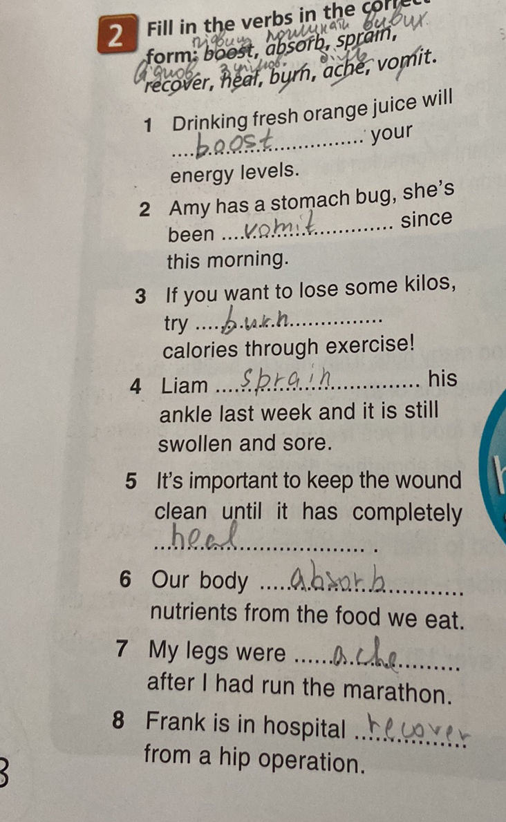 2 Fill in the verbs in the correct form: | StudyX