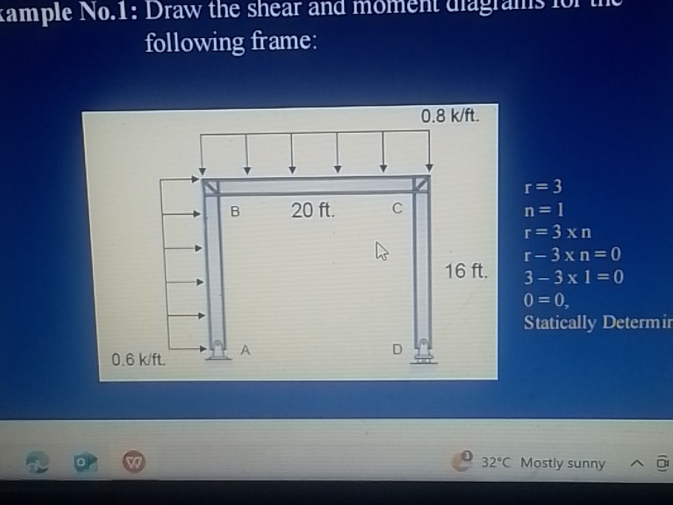 Example No.1: Draw the shear and moment | StudyX